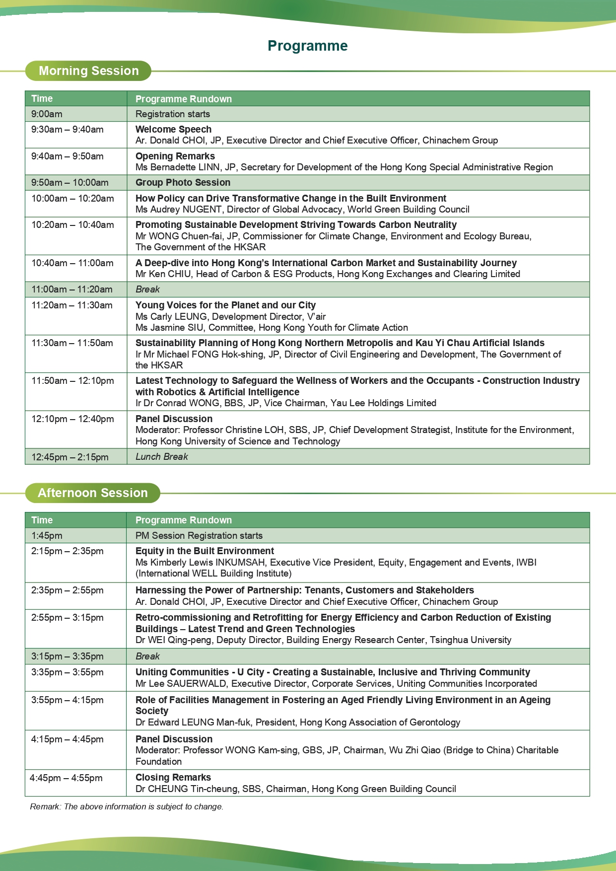 Chinachem Group Sustainability Conference 2023-Pioneering an Inclusive ...